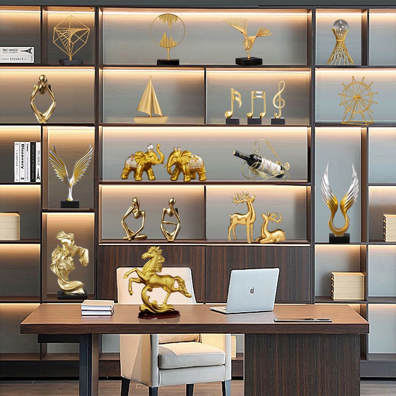 (PJ-012) GOLD CLOSET DISPLAY / OFFICE DECORATION / LUXURY DISPLAY ...