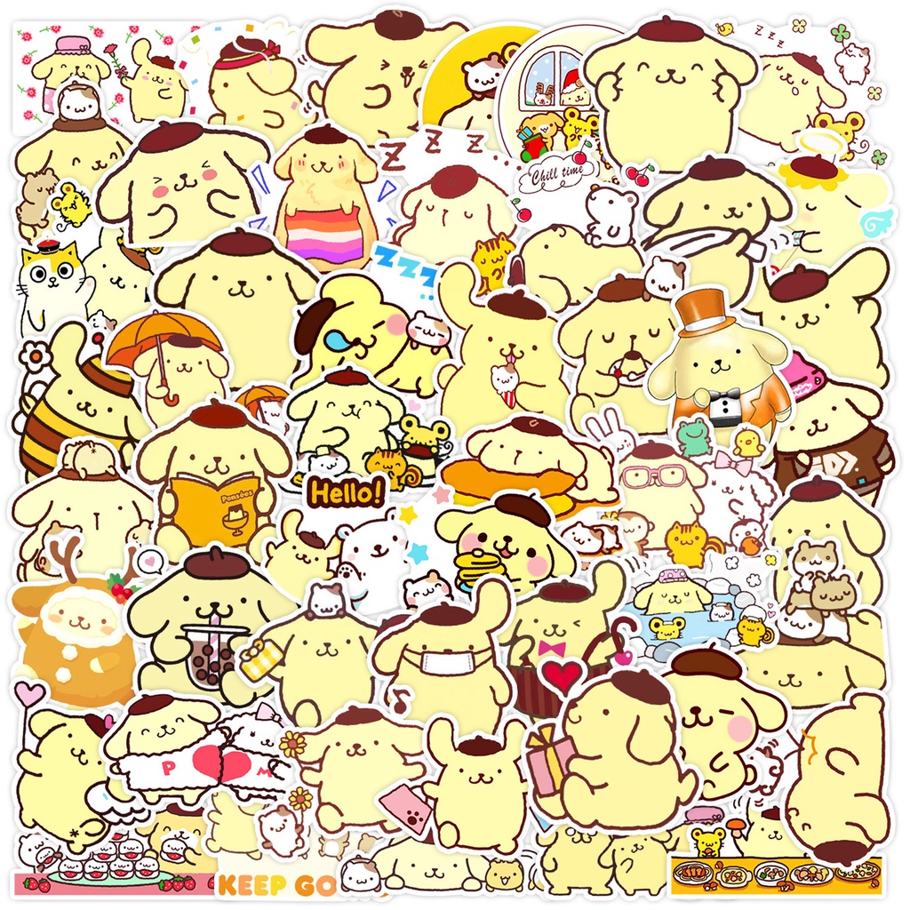 50 pcs Japanese Sanrio Pudding Dog Graffiti Stickers DIY Pattern ...