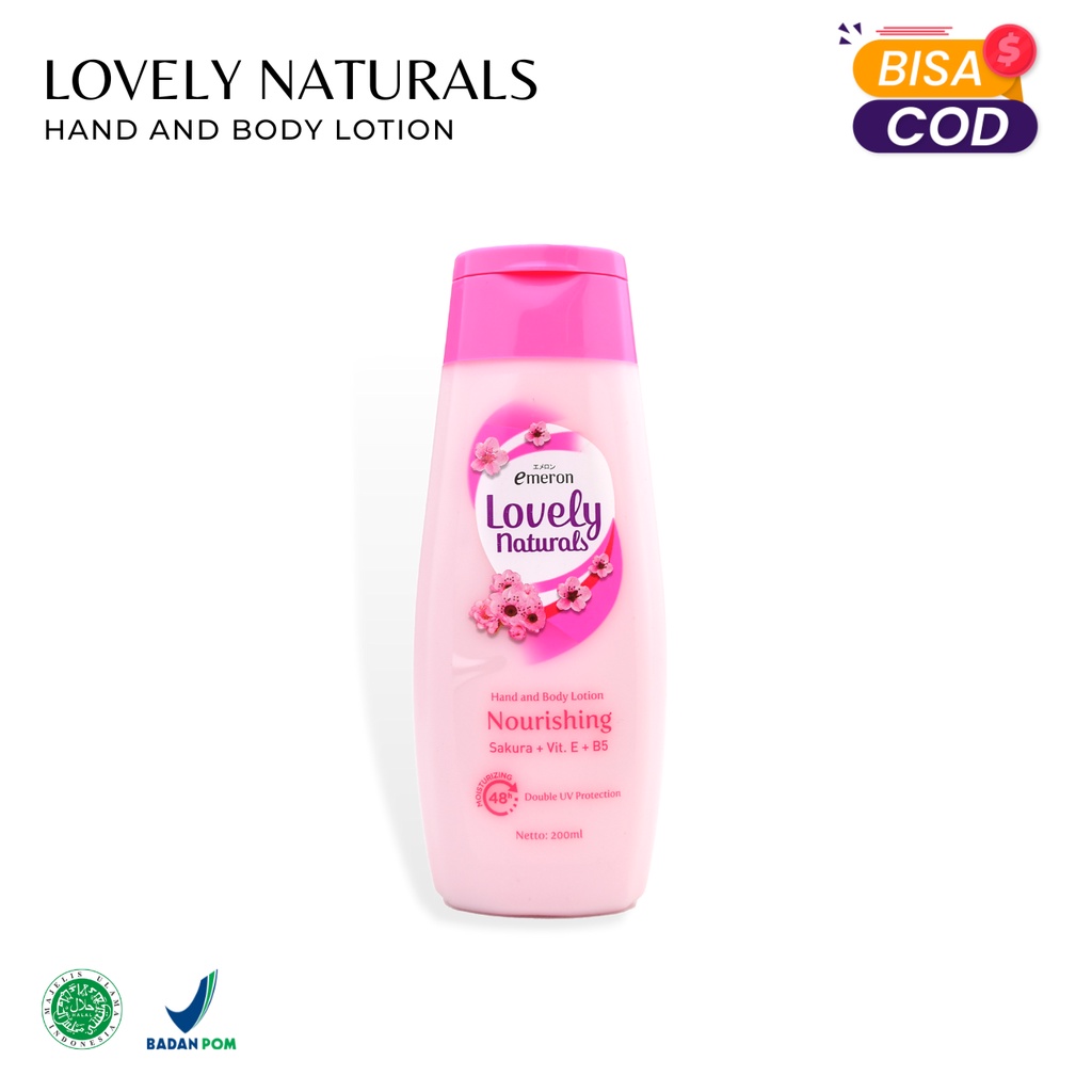 Emeron Lovely Naturals Nourishing Hand and Body Lotion Sakura 200ml ...