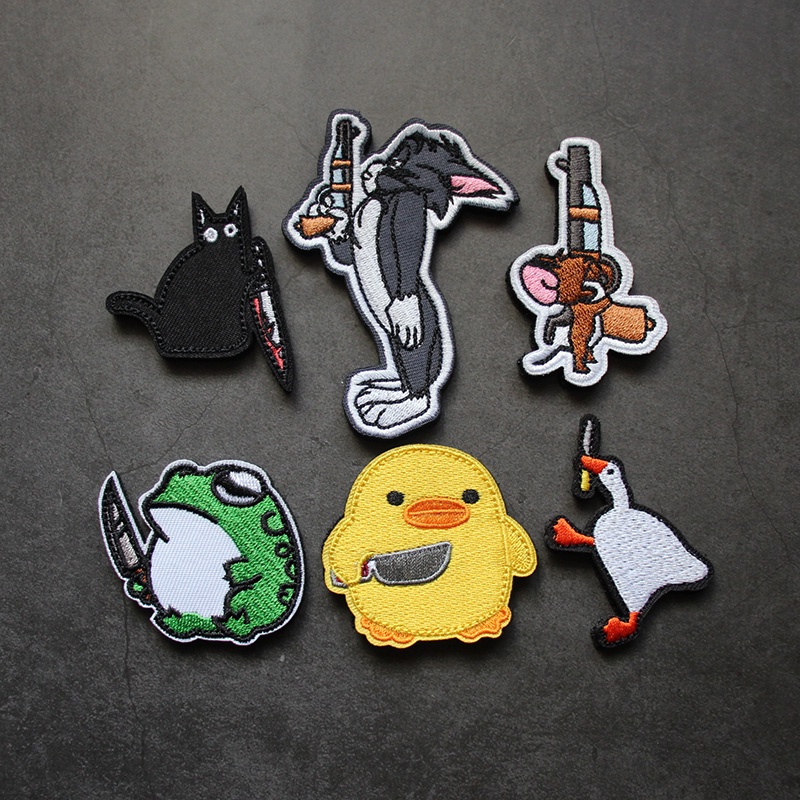 Velcro Armband 3D Embroidery Cute Cartoon Animal Unique Duck Badge Mini ...