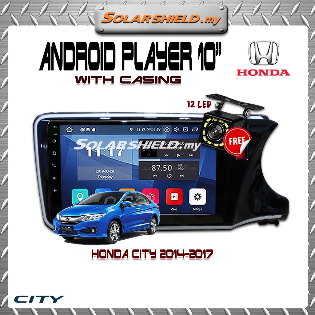 Honda City 2014-2017 10'' Android Player GPS Waze Android 8.1 Wifi GPS ...