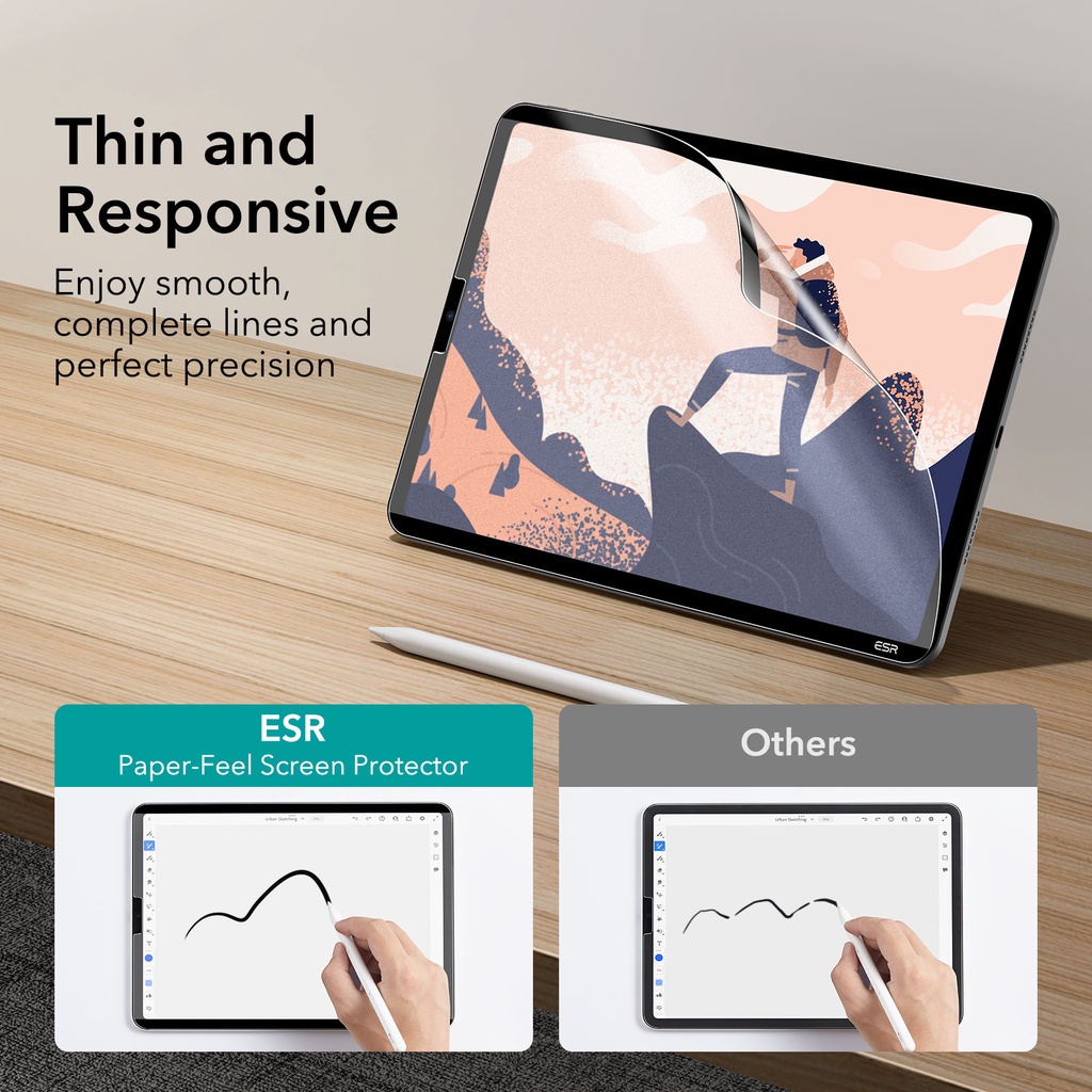 Magnetic Paper Like Screen Film Removable Reusable Matte Paper-Feel for ...