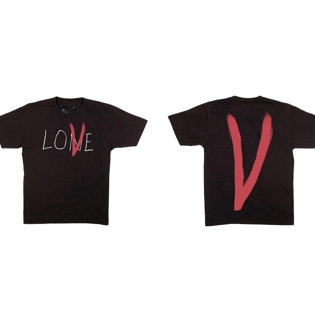 VLONE RED LOVE TEE (BLACK) | Shopee Malaysia