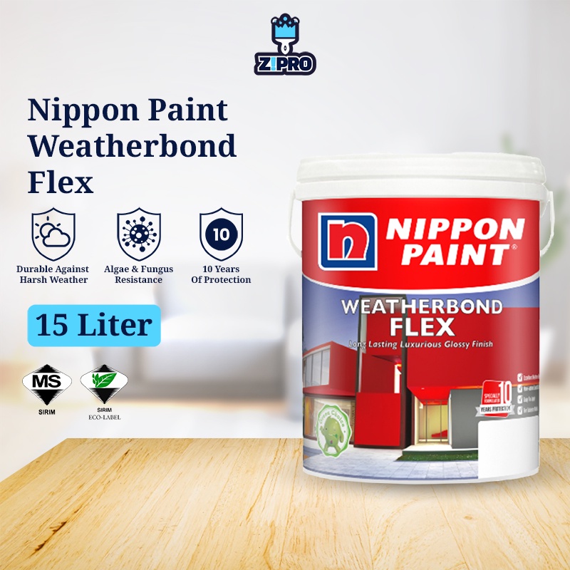 Nippon Paint Weatherbond Flex 15L Exterior Wall Paint Cat Luar Rumah ... Nippon Paint Weatherbond Flex 15L Exterior Wall Paint Cat Luar Rumah ...