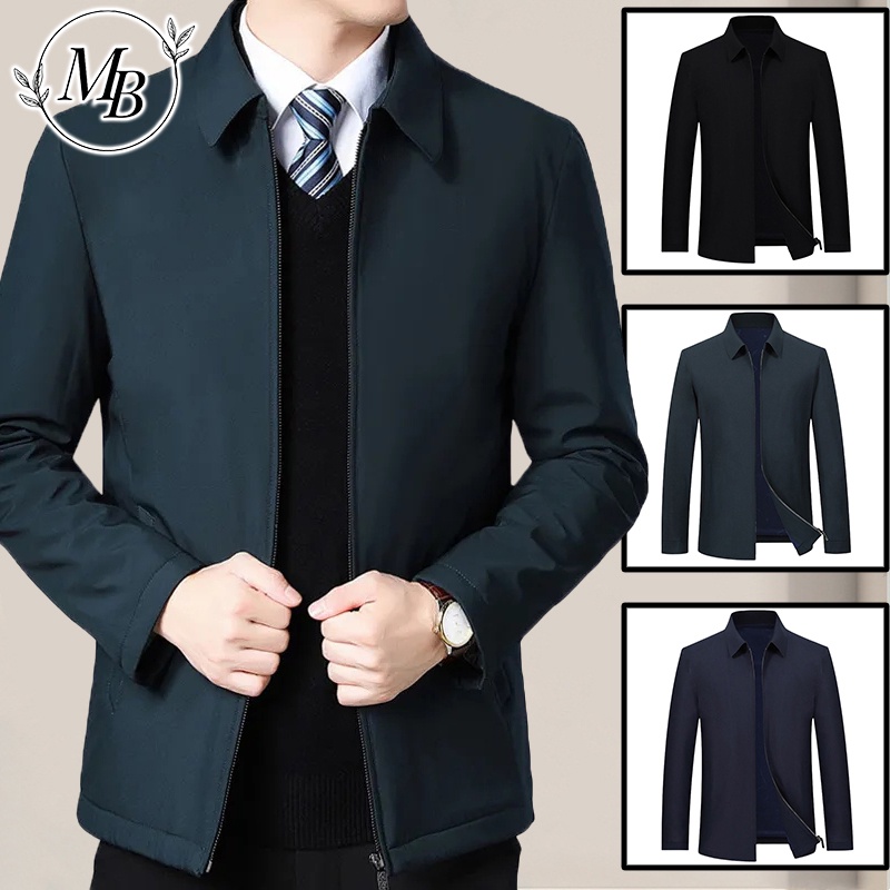 Baju Jaket Lelaki Loose Plus Size Casual Jacket Men's Simple Versatile ...
