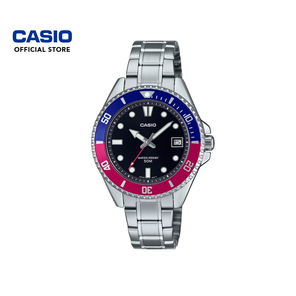 Casio General MDV-10D-1A3V Silver Stainless Steel Band Men Watch ...