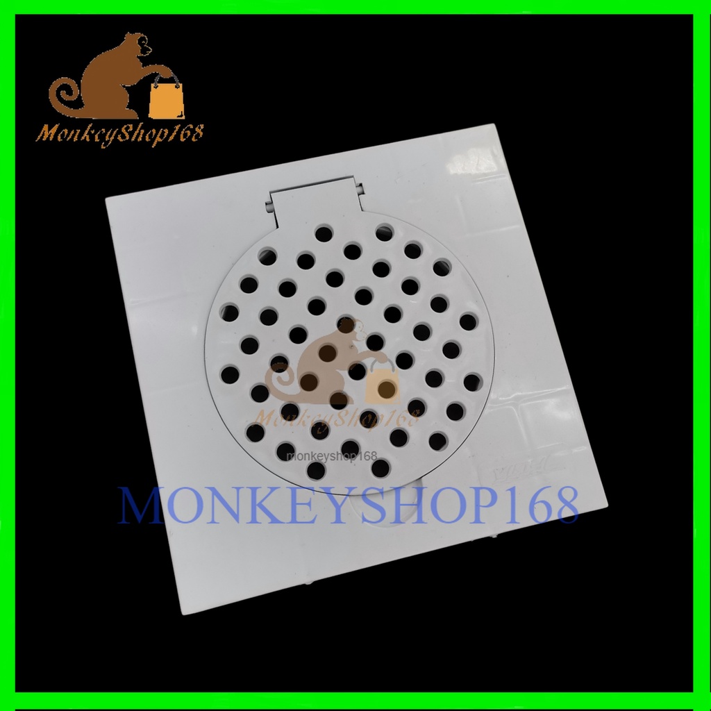 PVC Floor Water Grating Waste Drain Home Kitchen Bathroom 6" 6X6 ...