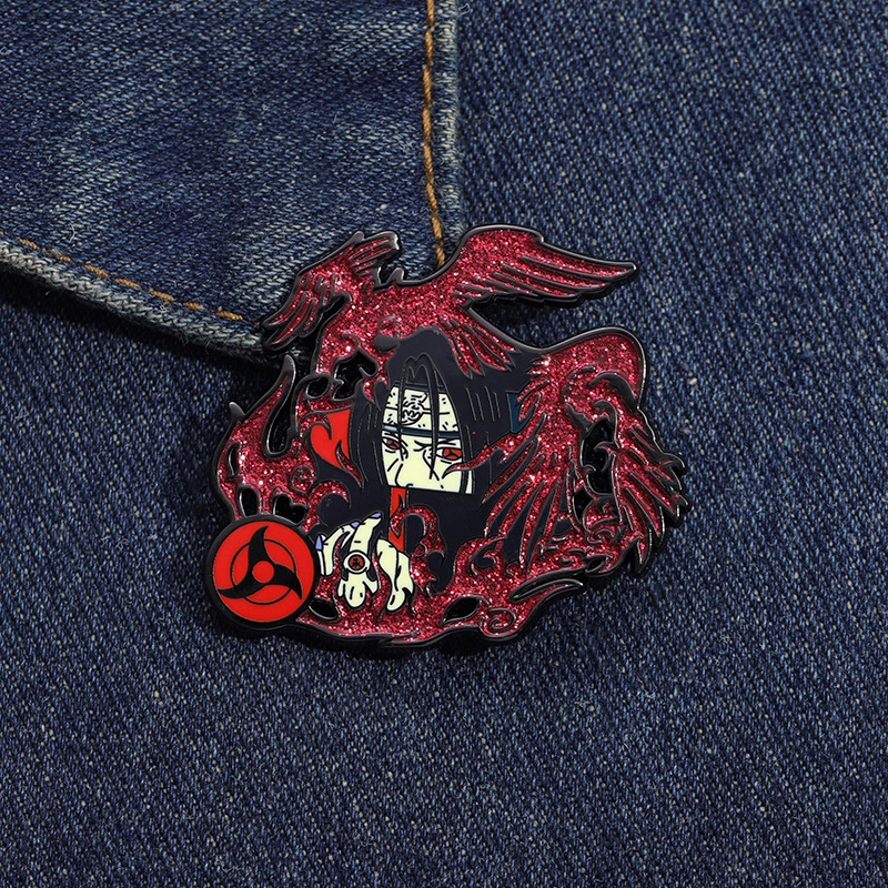 Anime Naruto Hard Enamel Pins Brooches Uchihiro Sasuke Itachi Brooch ...