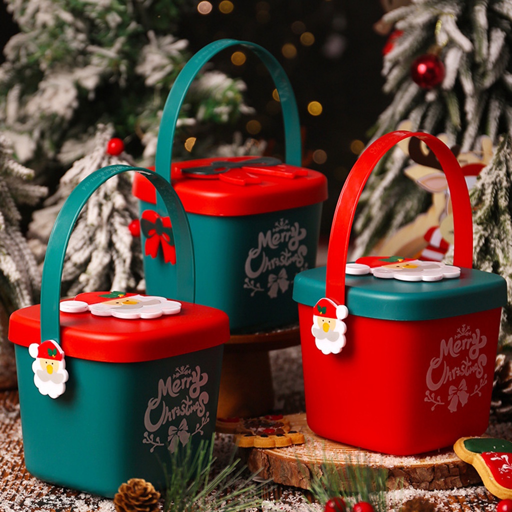 Christmas Eve Apples Box Cake Candy Pouch Wrap Paper Box Xmas Party ...