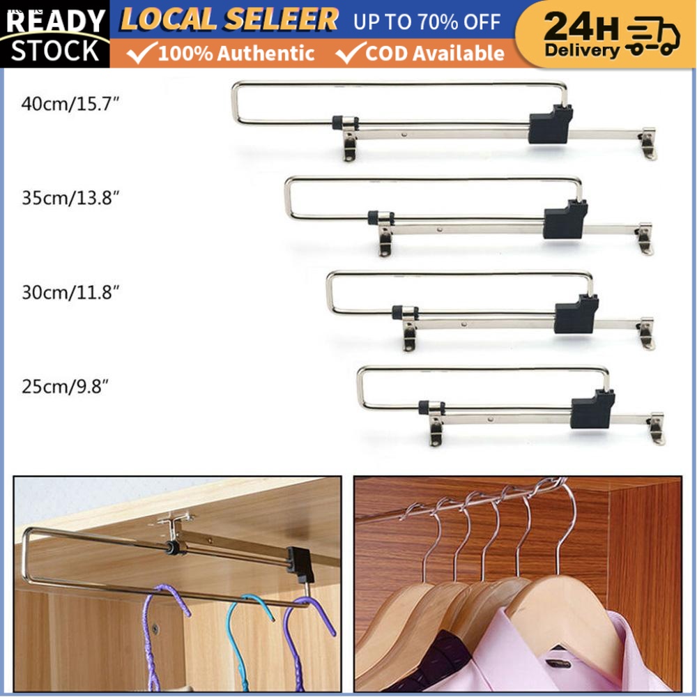 Wardrobe Hanging Rod Hardware Storage Racks Hanging Clothes Rail ...