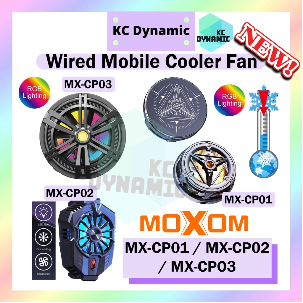 Moxom MX-CP01 Mobile Wired Cooler Fan MX-CP02 MX-CP03 Phone Gaming ...