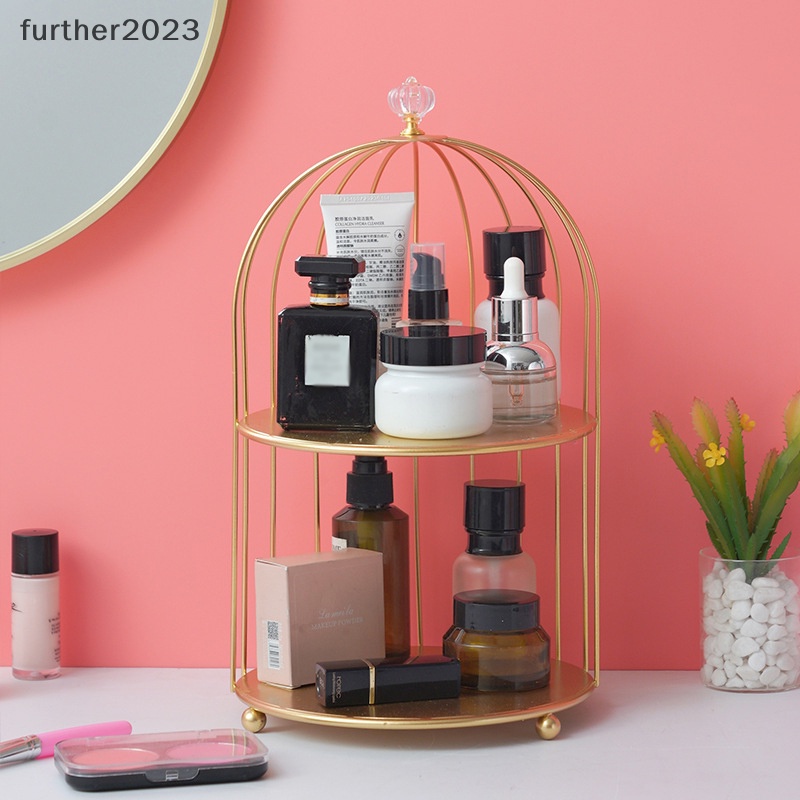 [further] Iron Art Nordic Style Bird Cage Rack Cosmetic Storage Rack ...