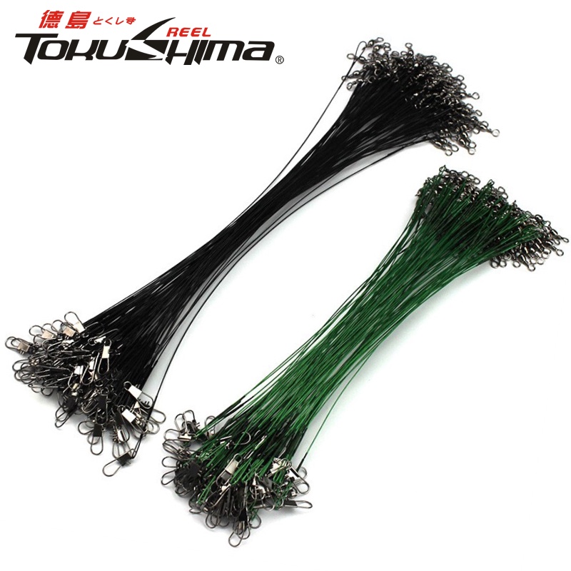 20Pcs Fishing Leaders Stainless Steel Fish Line Wire Leader Rigging ...