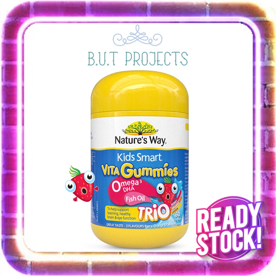 [100% IMPORT Date: 07/2025] Nature's Way 鱼油软糖 Kids Smart Vita Gummies ...
