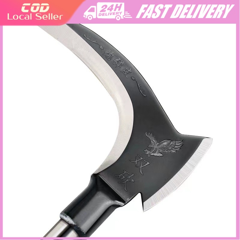 Garden Reaping Hook Cutting Sickle Axe Tools Axe head Sickle /2 in 1 ...