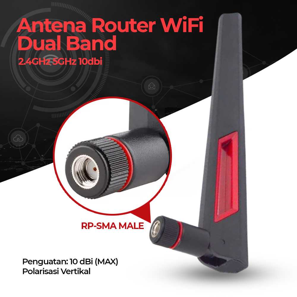Dual Band WiFi Router Antenna 2.4GHz 5GHz 10dbi RP - Router Antenna ...