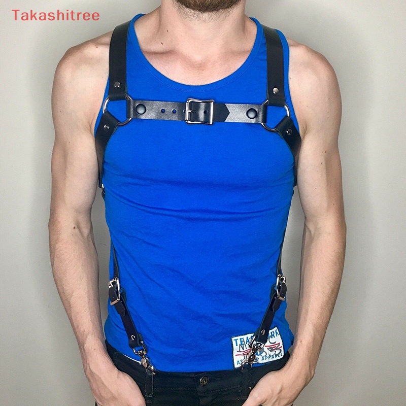 (Takashitree) Men Body Restraint Leather Harness Belts Straps ...