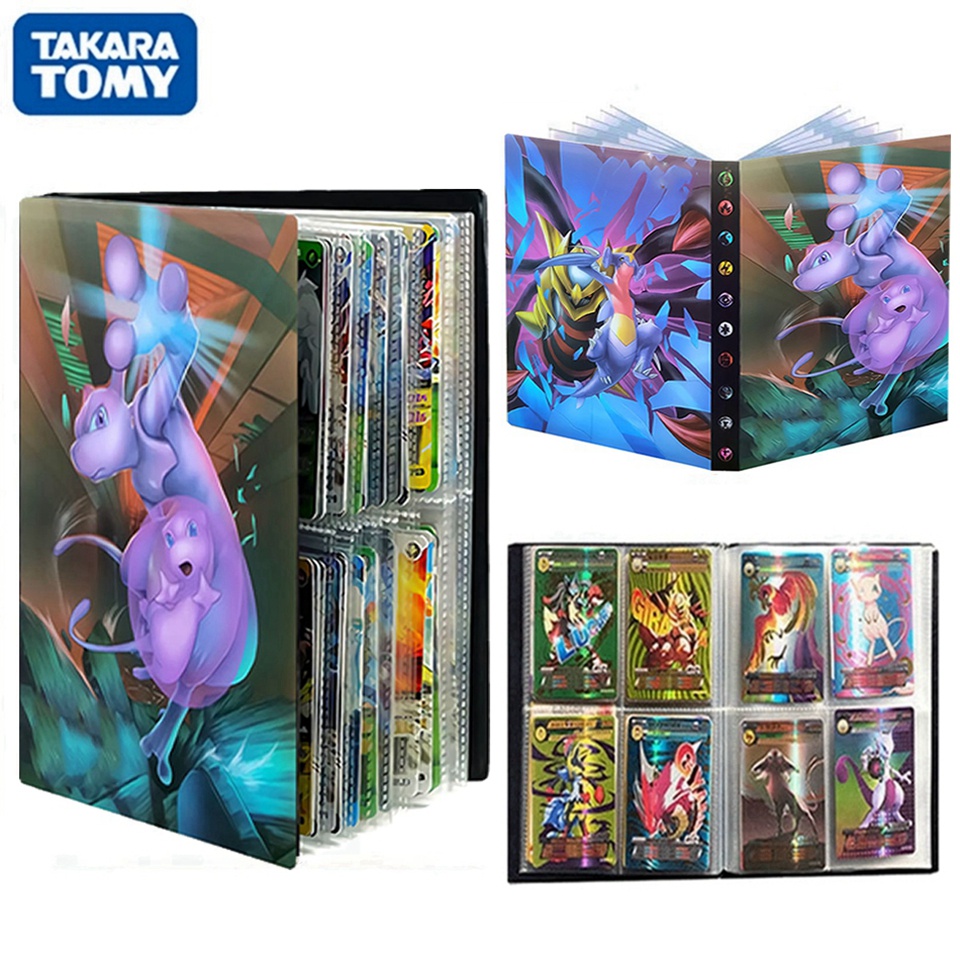 TAKARA TOMY 240Pcs Pokemon Cards Album Book Cartoon Anime Kawaii Mew ...