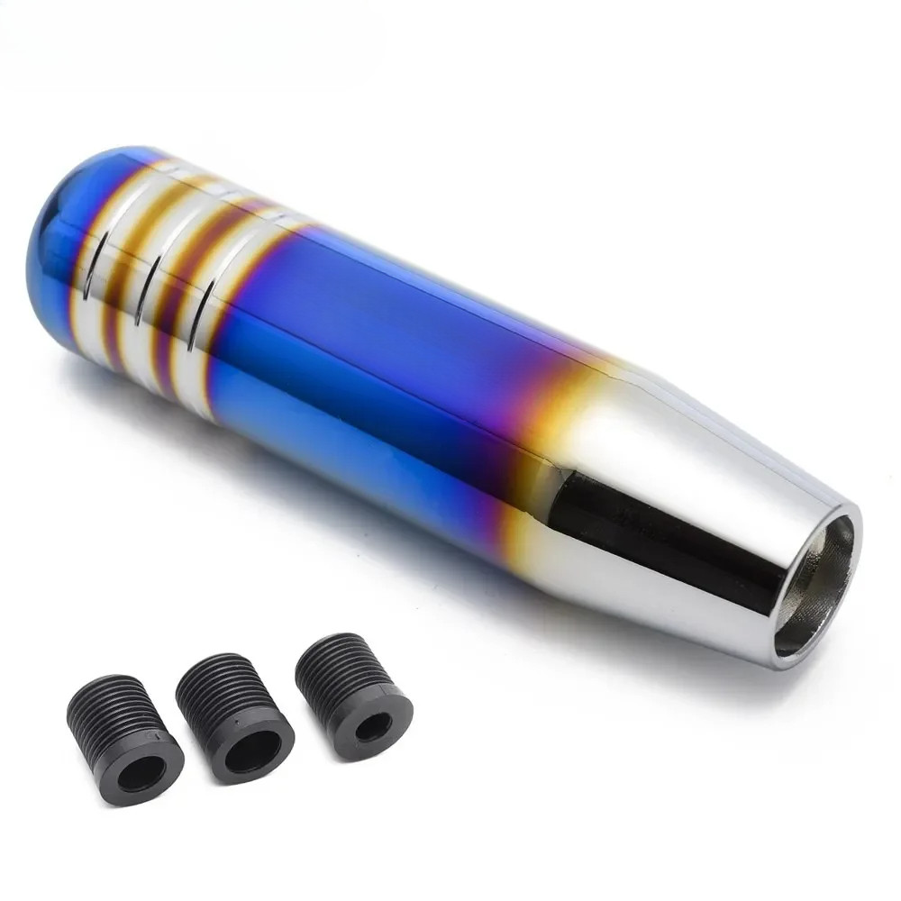 Universal Aluminum Racing Car Titanium Style Burnt Blue Gear Shift Knob ...