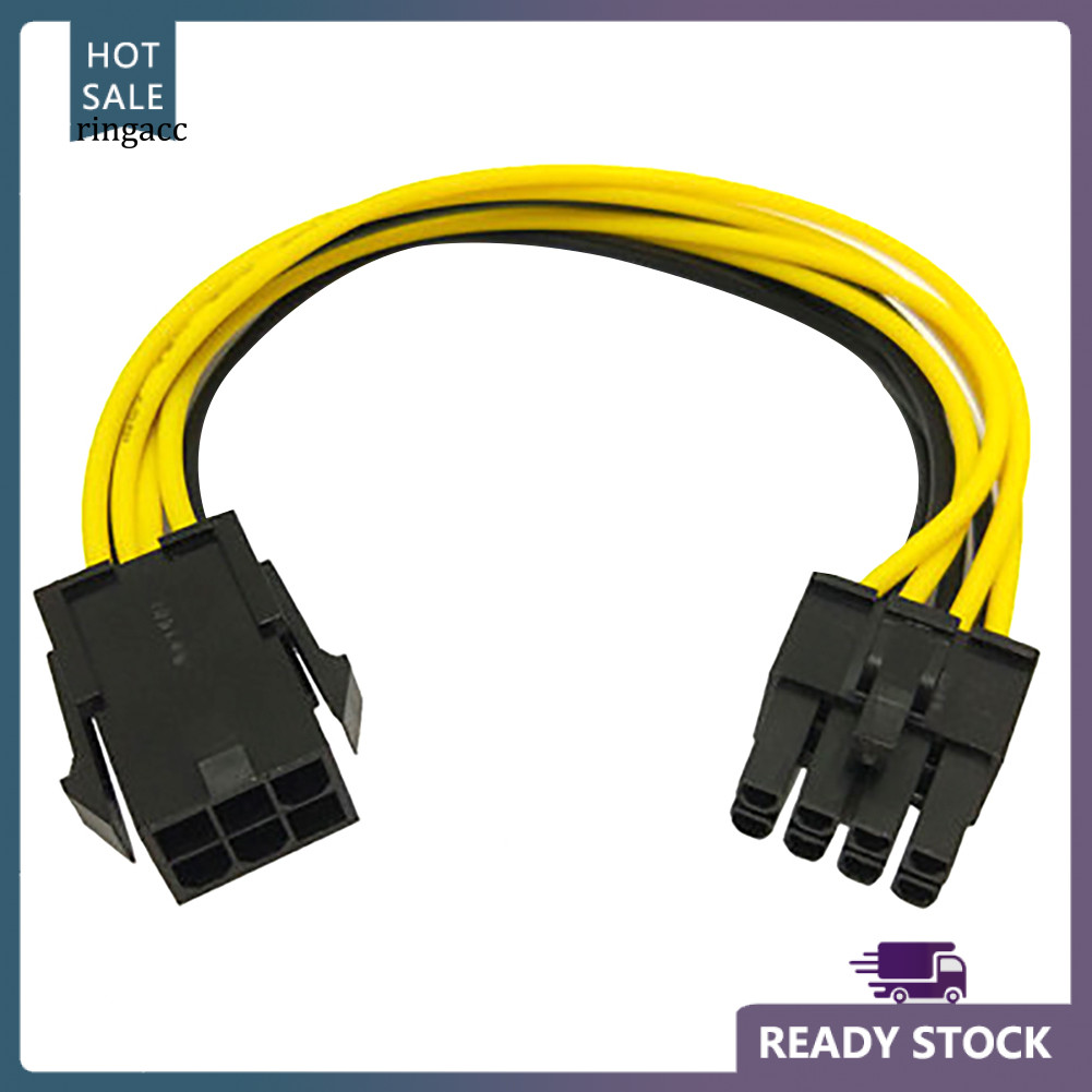 RGA 6-Pin to 8-Pin PCI-E Power Converter Extension Cable for Video Card ...