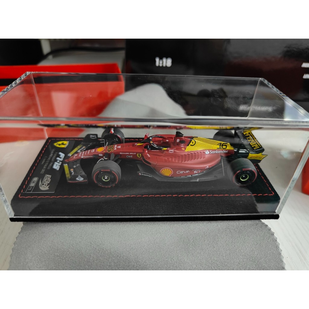 [Ready Stock] Leclair Ferrari F1-75 Racing Car BBR 43 Scale Racing Car ...