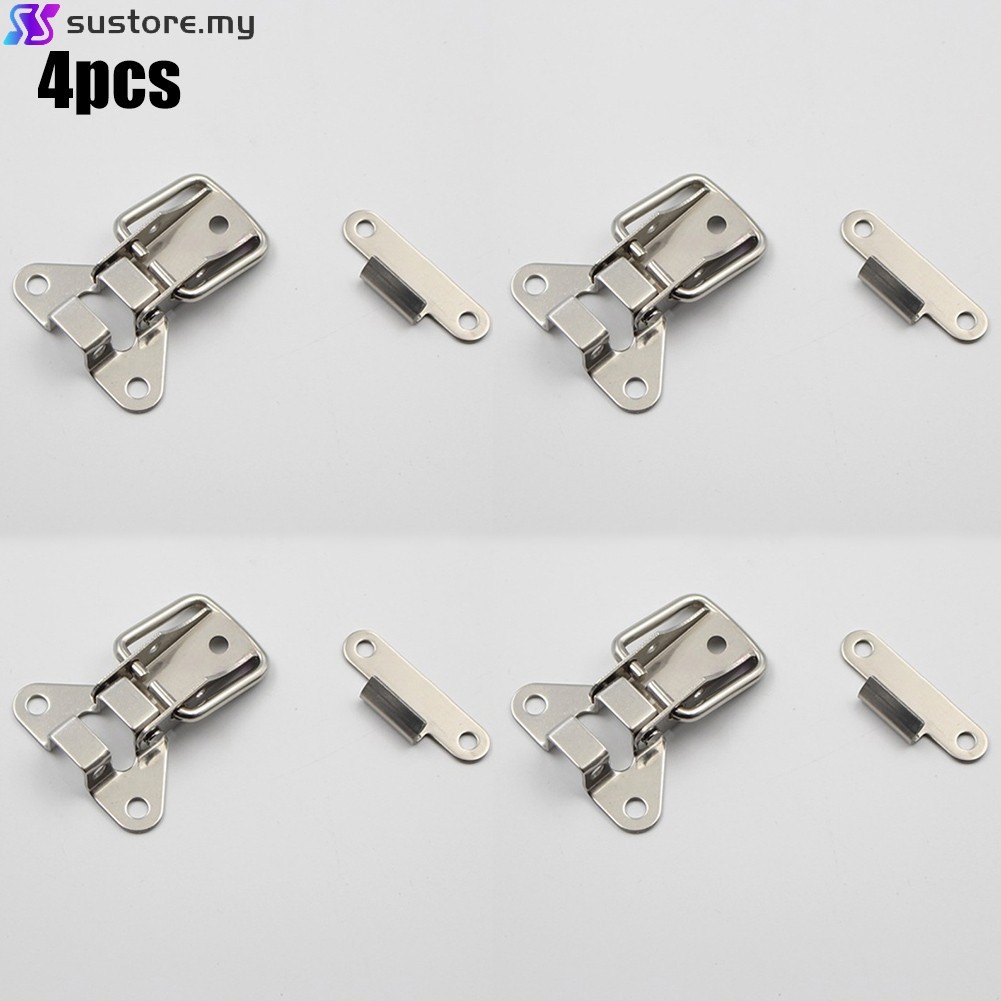 [Super] 4Pcs Stainless Steel Spring Loaded Clamp Clip Case Box Toggle ...
