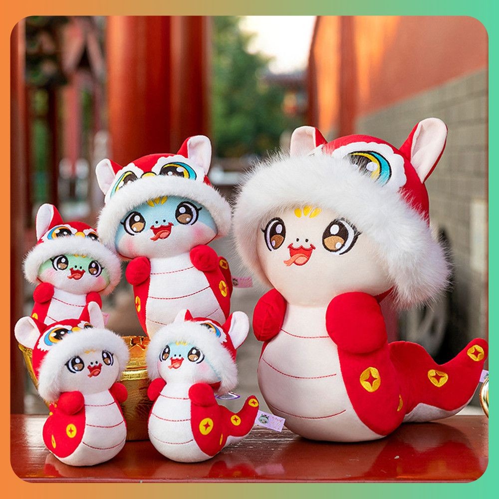 Chinese New Year Snake Mascot Cute Snake Plush Toy 2025 Year Of Snake ...