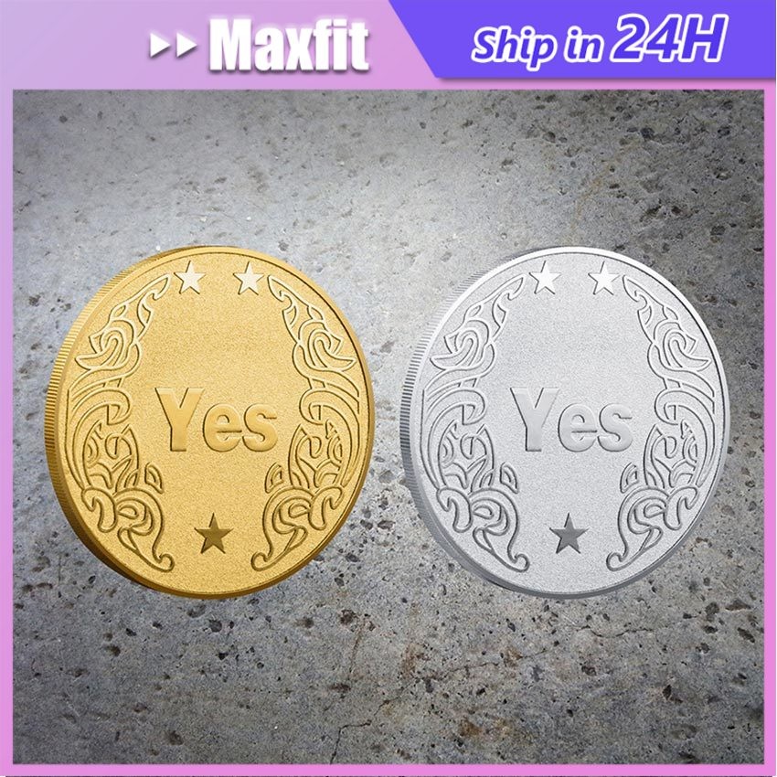 Yes & No Lucky Gold Coin Souvenir Gold Coin Yes No Physical Coin ...