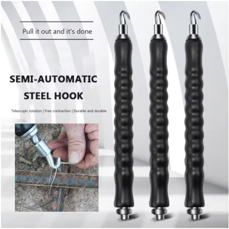12" Steel Bar Hook Rebar Tie Semi-Automatic/Manual Construction Site ...