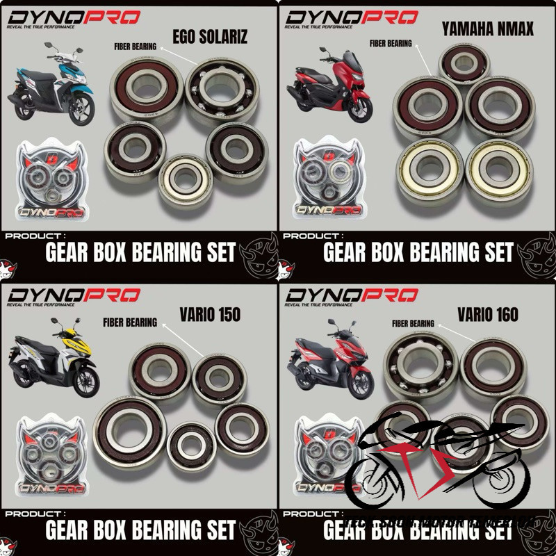 (DYNOPRO) RACING FIBRE BEARING GEAR BOX GEARBOX SCOOTER NVX155 NMAX ...
