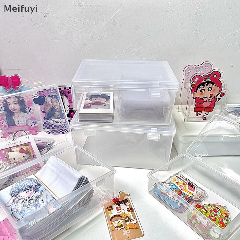 [Meifuyi] INS Transparent Plastic Storage Box Photocards Holder Desk ...
