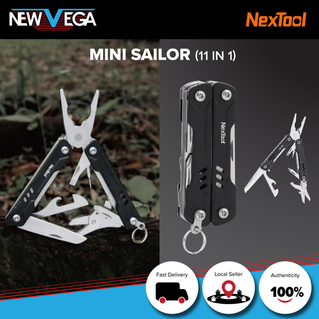 NexTool Mini Sailor 11 IN 1 Multi-functional Foldable Pocket Knife Tool Mini Pliers Camping ...