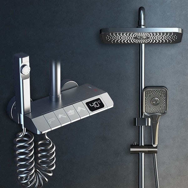 Genuine High Quality Titanium/Nano Plated Hot and Cold Standing Shower ...