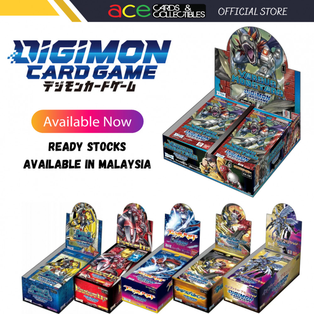Digimon Card Game Theme Booster Box- EX06/ EX07 / EX08 / EX09 (Japanese ...