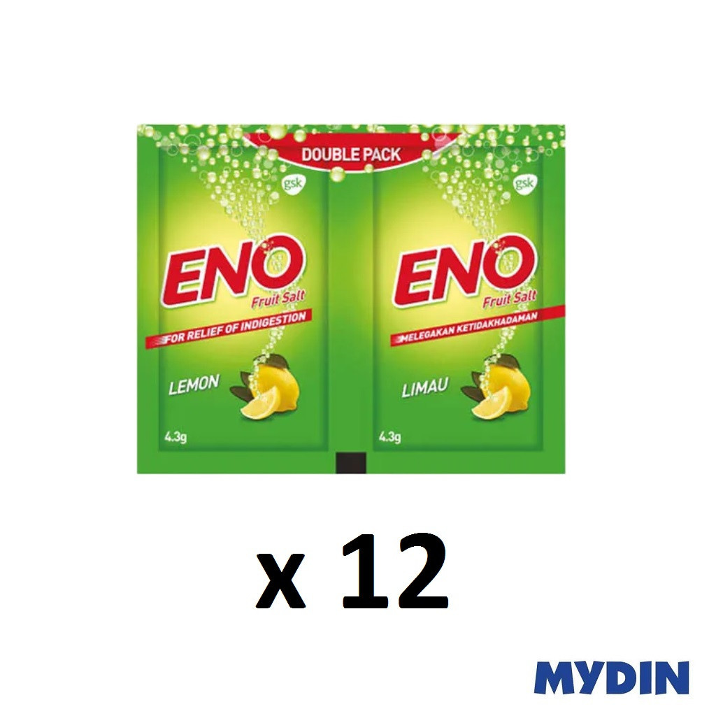 Eno Digestive Fruit Salt Powder Lemon (2 x 4.3g) - 12 sachets | Shopee ...