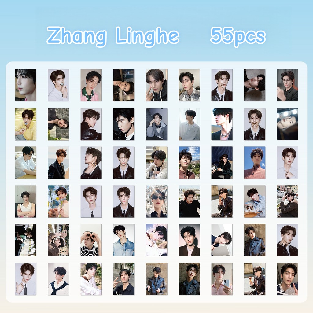 50-55pcs Chinese Drama Actor Zhang Linghe Hologram Lomo Cards Zhou ...