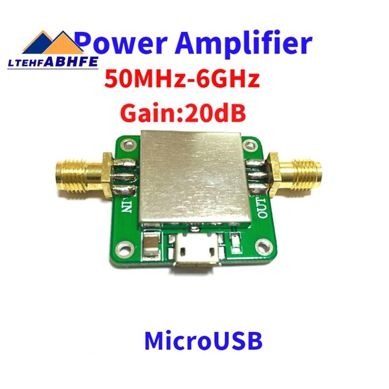 50M-6GHz Low Noise RF Power Amplifier Board Ultra Wideband Gain 20dB 85mA 5V Electrical ...
