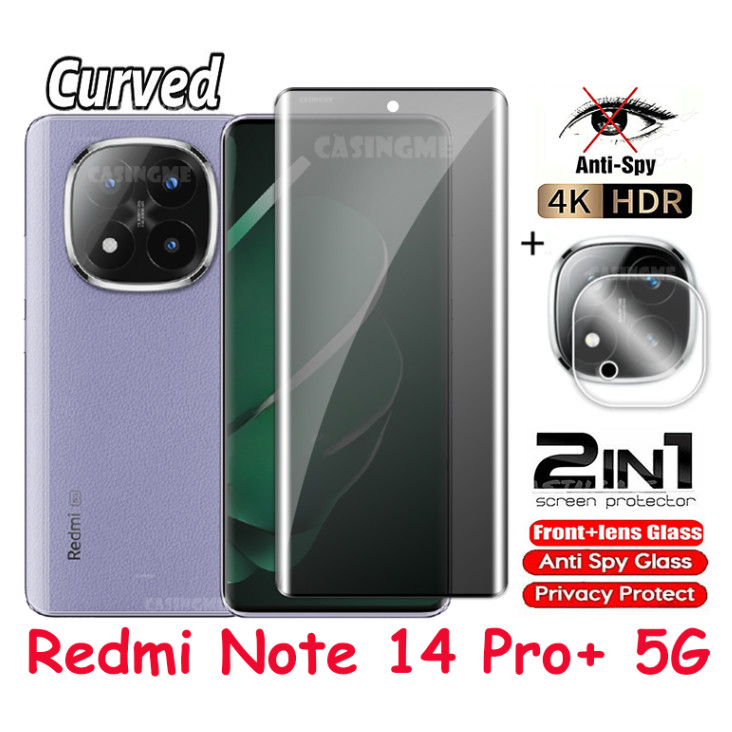 Redmi Note 14 Pro+ 5G Anti-Spy Full Cover Film For Redmi Note14pro+ Note14 14Note 14pro+ 14Pro ...