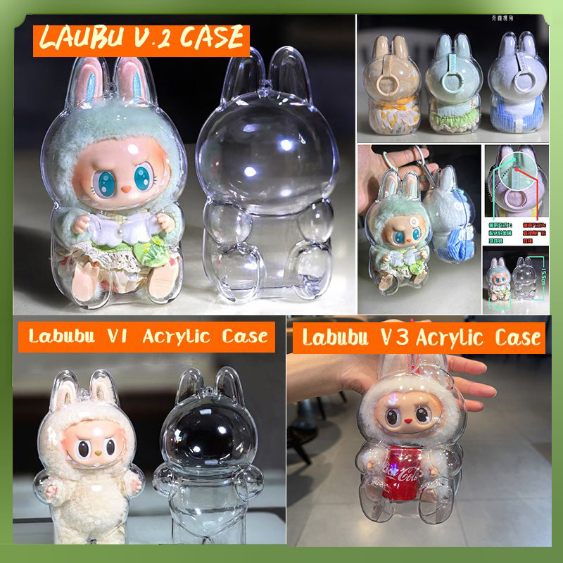 Labubu Blind Box With Dust-Proof Protective Acrylic Shell Case Portable ...
