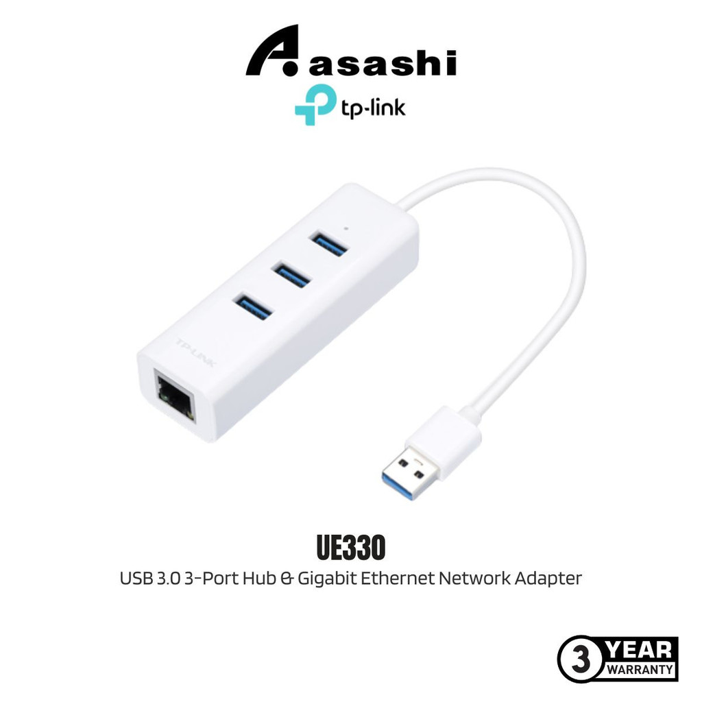 TP-Link UE330 USB 3.0 3-Port Hub & Gigabit Ethernet Network Adapter | Shopee Malaysia