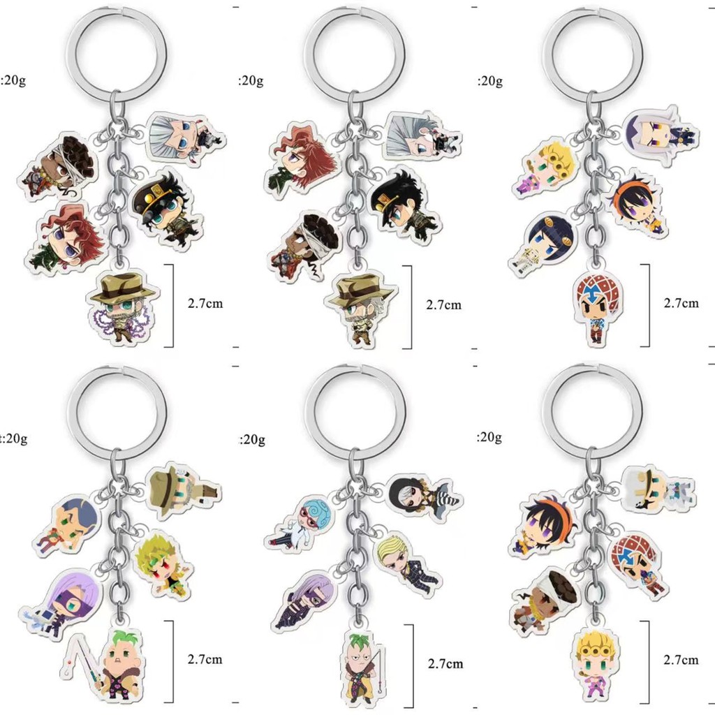 Bizarre Adventure Five Types Set Acrylic Double-Sided Transparent ...