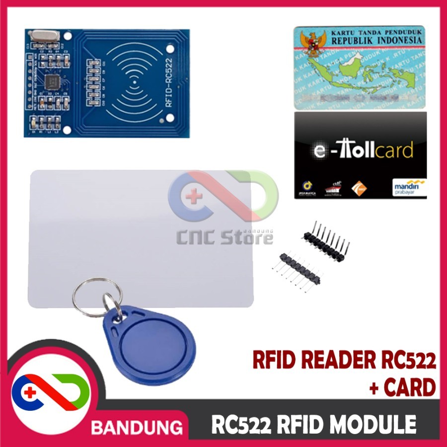 Mfrc-522 RC-522 RFID MODULE CARD FOR E-KTP KEYCHAIN SENSOR MODULE KTP ...