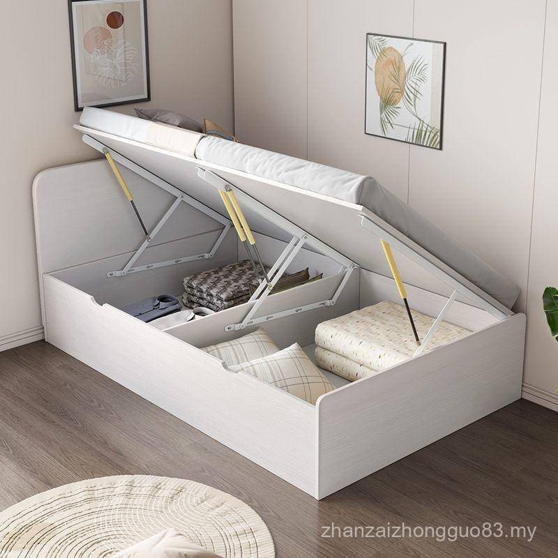 Storage Single Bed 1M1.2M High Box Storage Simple Plate Bed Small Bed ...
