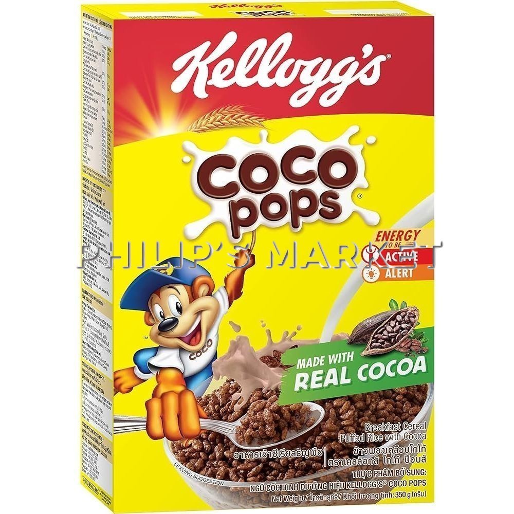 (Expiry 9th Mar 2025) Kellogg's Coco Pops Breakfast Cereal 350g ...
