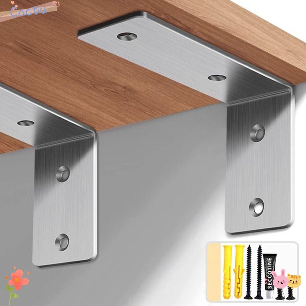 FACC-H Floating Shelf Brackets, Metal Black Coated Cast Iron Shelves ...