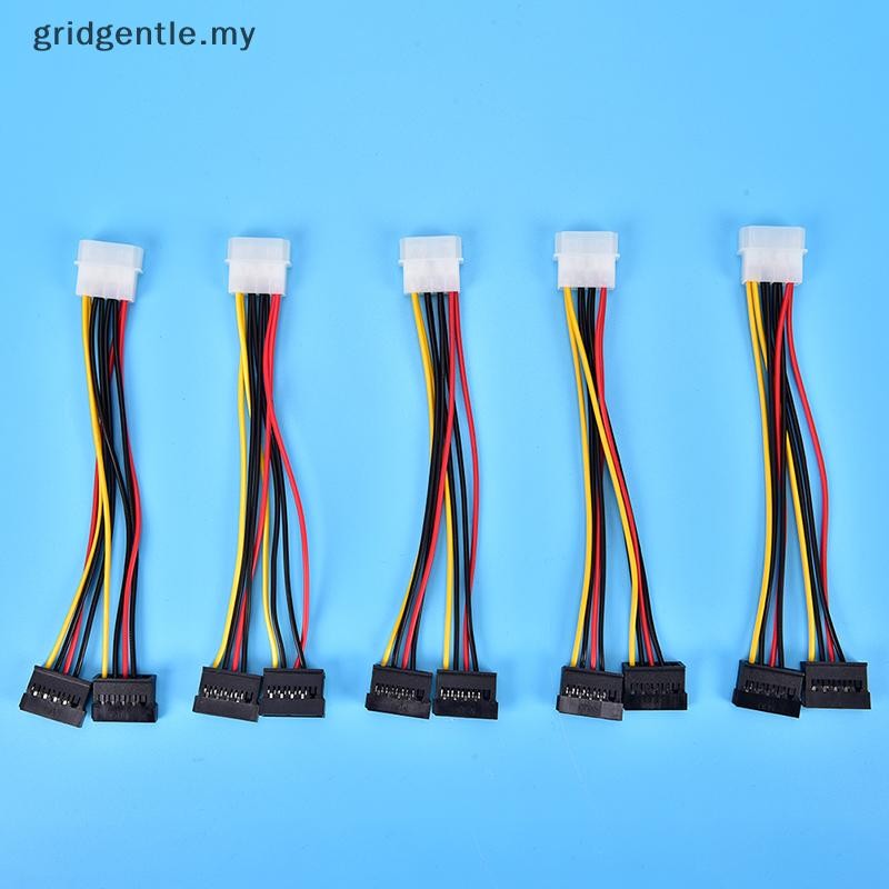 [GDT] 4PIN to 2 SATA Dual Power Y Splitter Adaptor Cable Lead 2 Way 4 ...