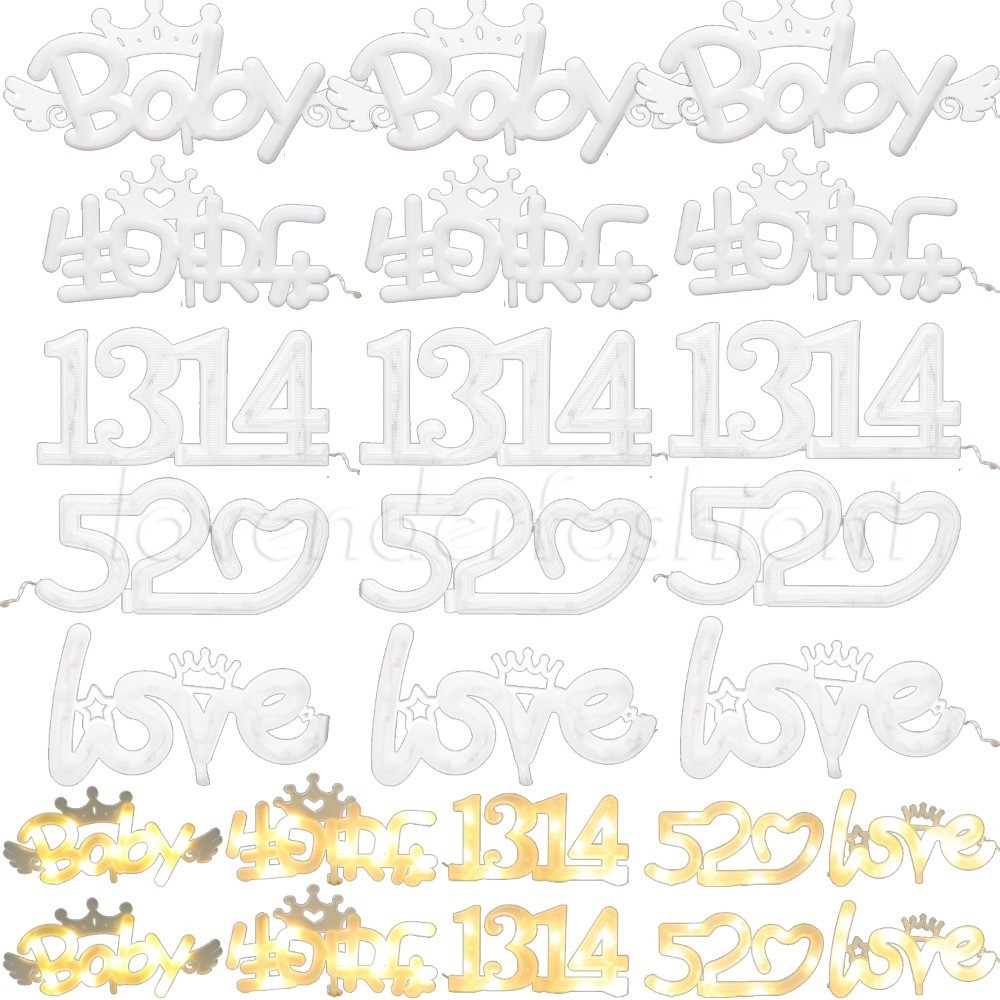 LED Love Luminous Lamps - Wedding Confession Decor Lamp - Happy ...