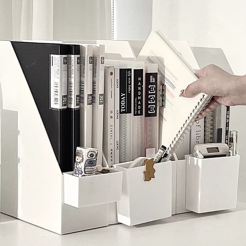 Desk File Storage Box A4 File Rack Data File File Box Desk Supplies ...