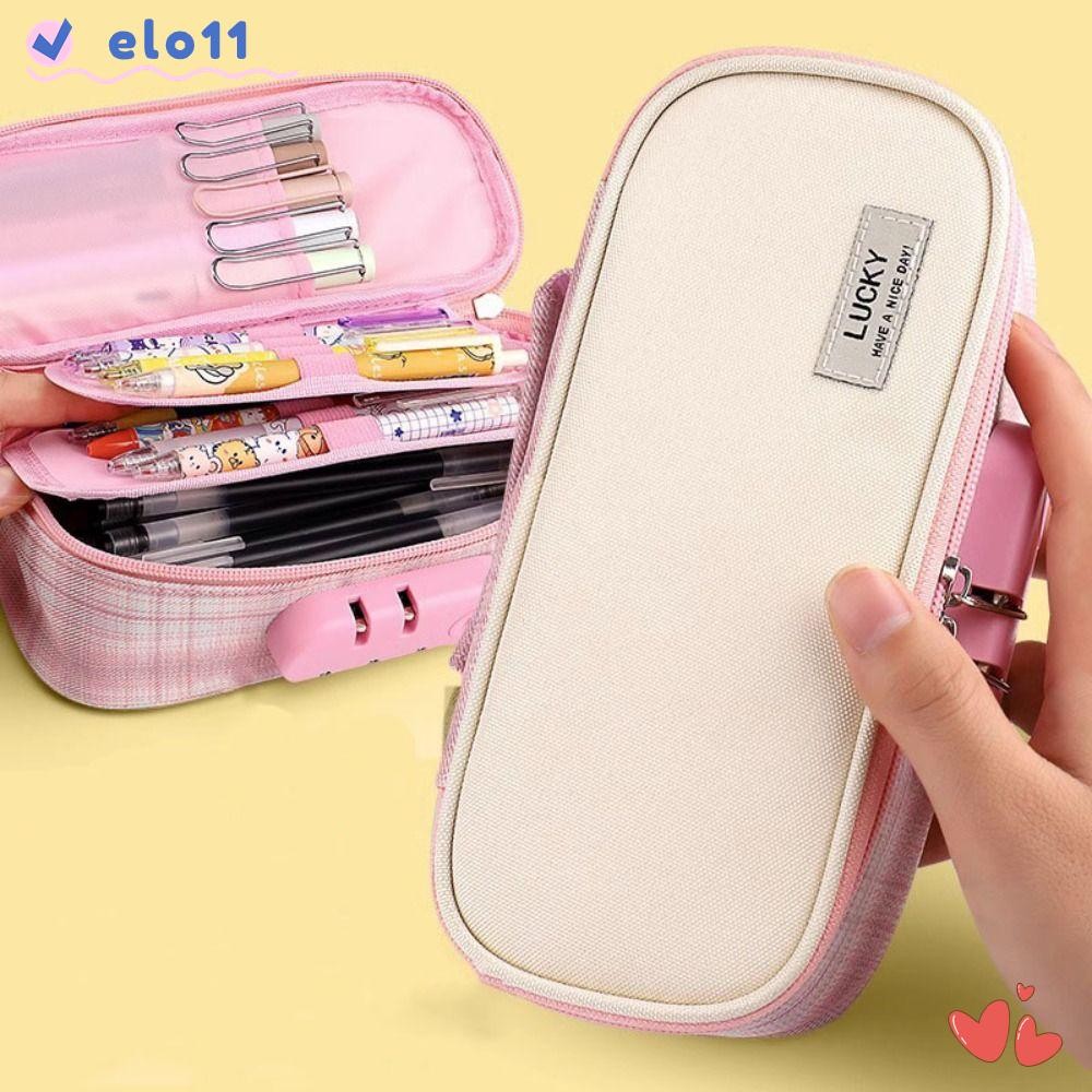 ELO11 Password Lock Pencilcase, Portable Durable Pencil Box, Office ...