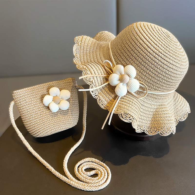Little Girl Sunshade Straw Hat Girl Hat Baby Girl Beach Children Sun ...